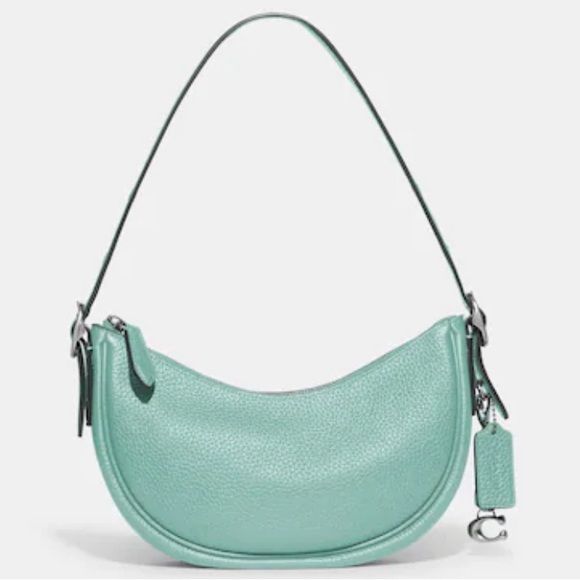 Coach | Bags | Nwt Coach Luna Pebble Leather Silver Toned Shoulder Bag ...